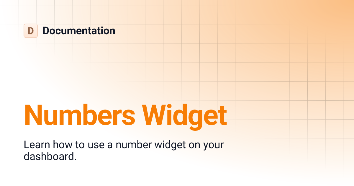 Numbers Widget | Documentation
